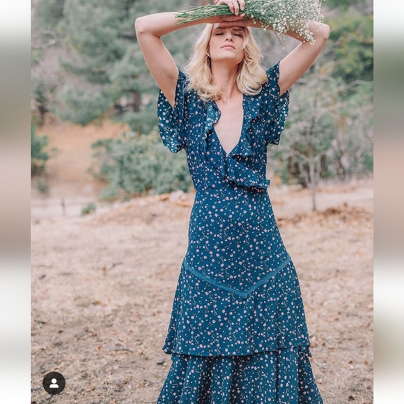 Cleobella | Dresses | Cleobella Rare Sydney Dress Ruffle Floral Tiered ...